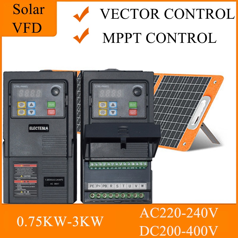 Solar Frequency Inverter 0.75KW to 5.5KW Three Phase 220V Water Pump ...