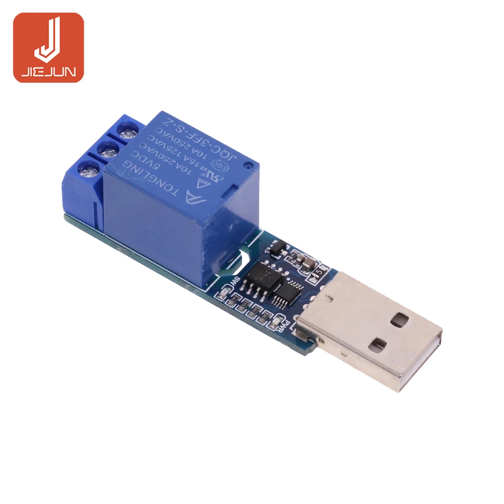 USB Serial Port 1 Channel Relay Module 5V 10A CH340 Overcurrent ...
