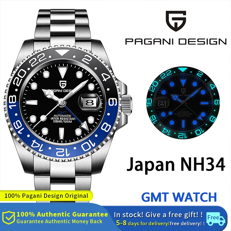 Pagani design original 40mm GMT Luxury Men Automatic Mechanical ...