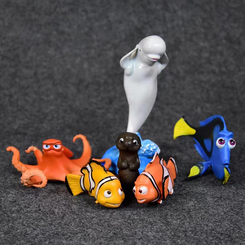 6Pcs/Set Disney Anime Finding Nemo Marlin Dory Nemo Hank Bailey Rudder ...