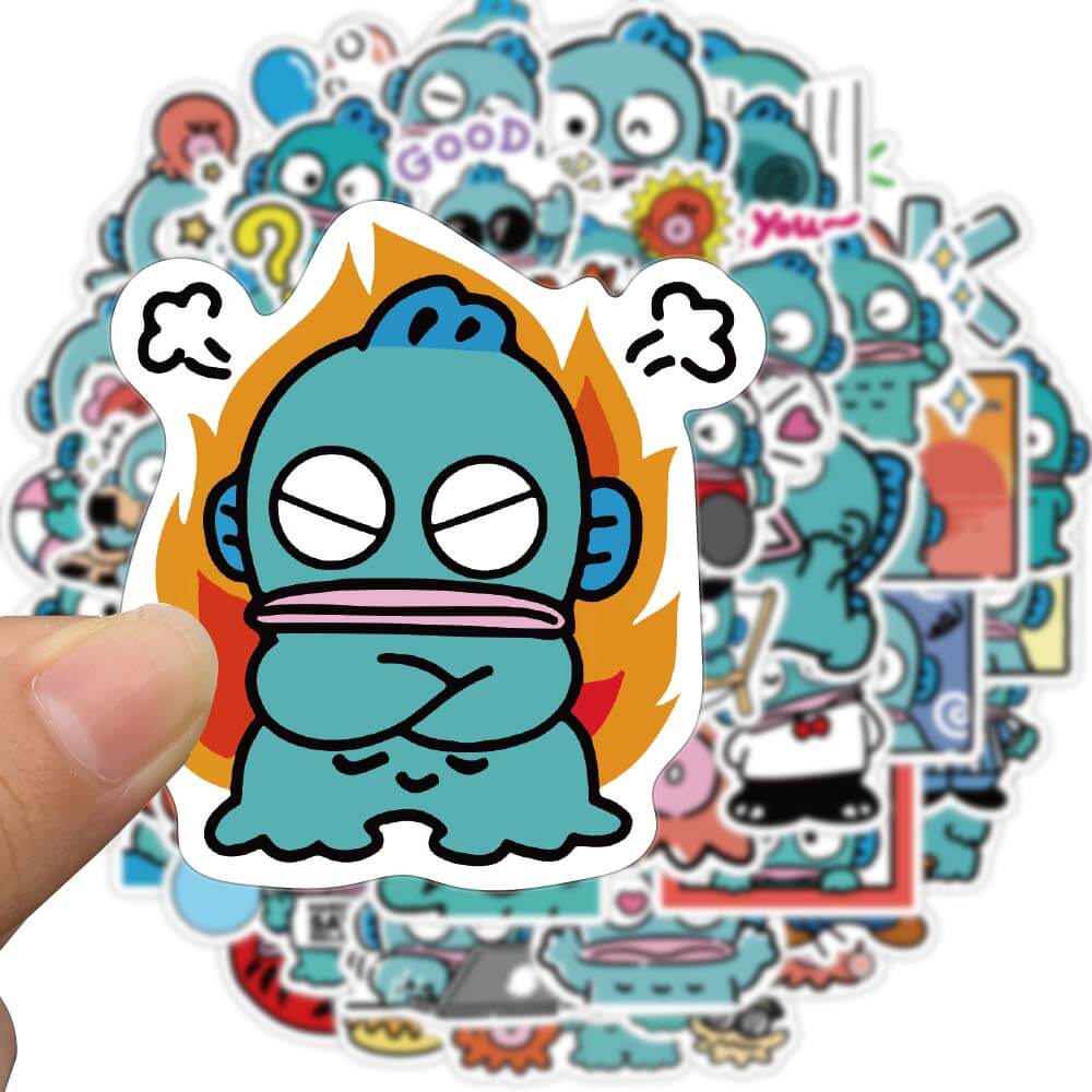 [Large stickers]50Pcs Hangyodon Stickers Sanrio Series Cute Cartoon ...