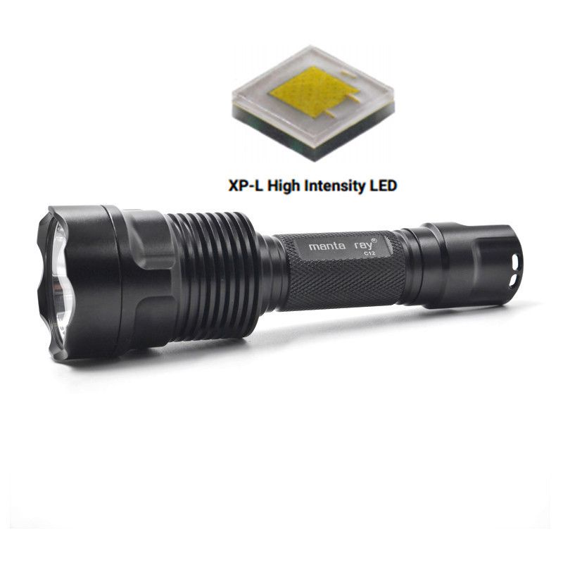 MantaRay C12 Flashlight CREE XPL HI V3 LED 1800lm Outdoor Camping ...