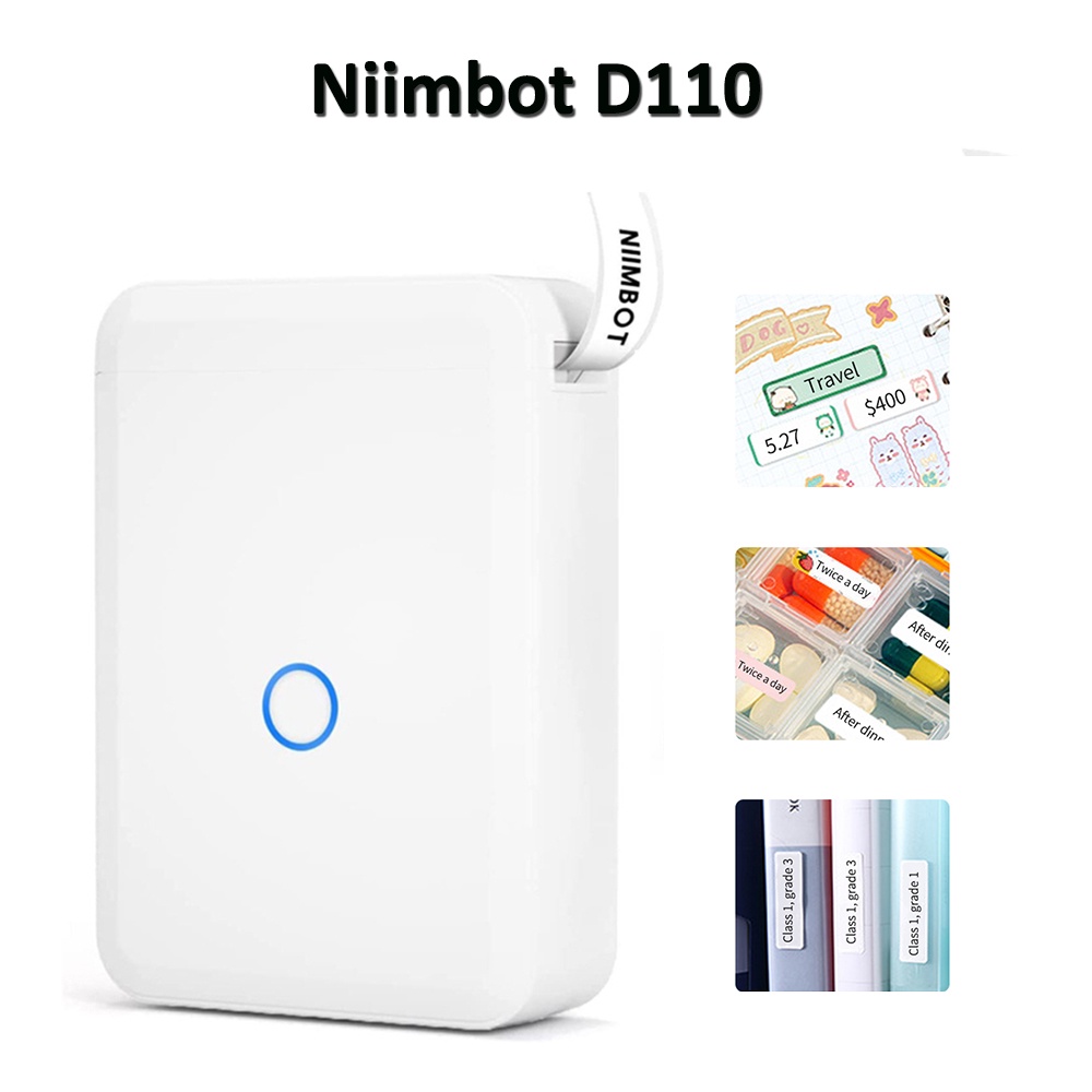 Niimbot D110 Mini Thermal Label Sticker Printer Inkless Portable Pocket ...