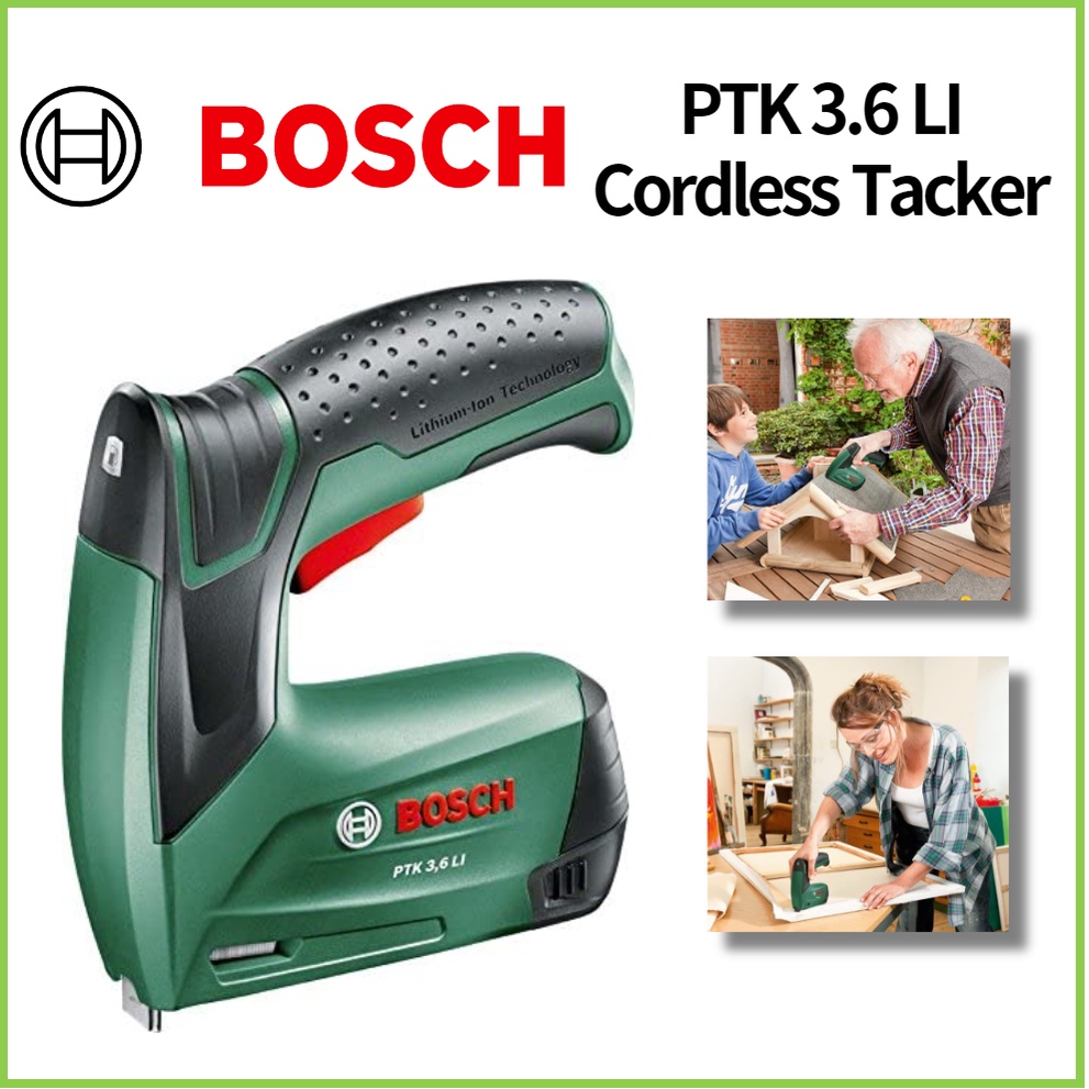 Bosch PTK 3.6 LI Cordless Tacker with Integrated 3.6 V Lithium-Ion ...