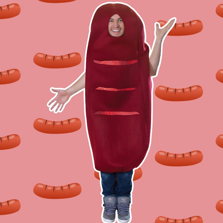 Adult Sausage Costume Funny Food Series Fancy Costume Unisex for Parties Carnivals Halloween ...