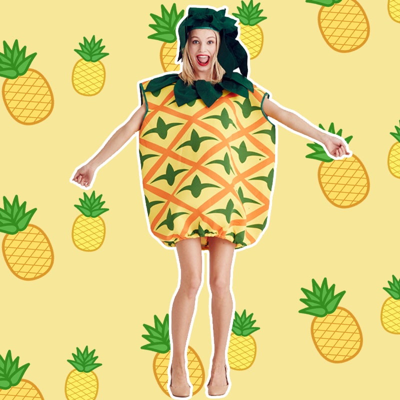 ♥ Ready Stock ♥ Pineapple Costume Adult Funny Fruit Cosplay Clothing ...