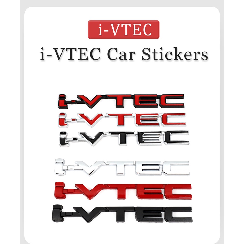 3D VTEC Logo Metal Emblem Badge Decals Car Sticker for Honda City cb400 ...