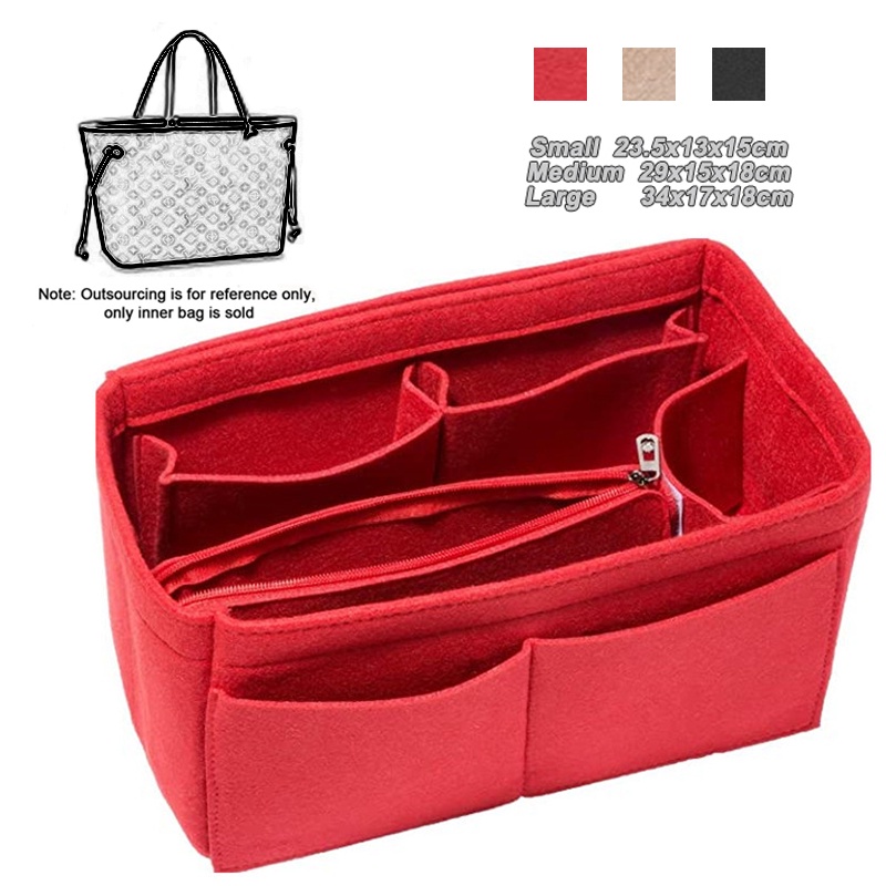 Felt Insert Bag For Handbag Womens Makeup Organizer Travel Cosmetic ...
