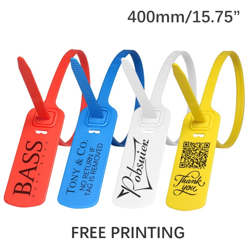 100Pcs Custom Plastic Security Tag Seals Disposable Brand Logo Garment ...
