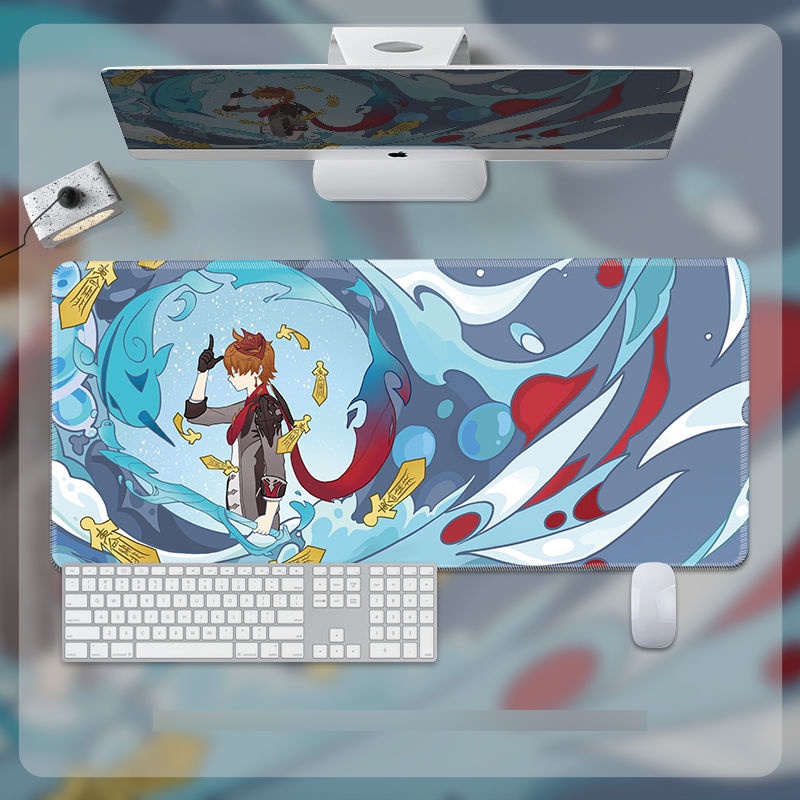 Genshin impact mousepad genshin nahida zhongli ayaka Watercolor theme ...