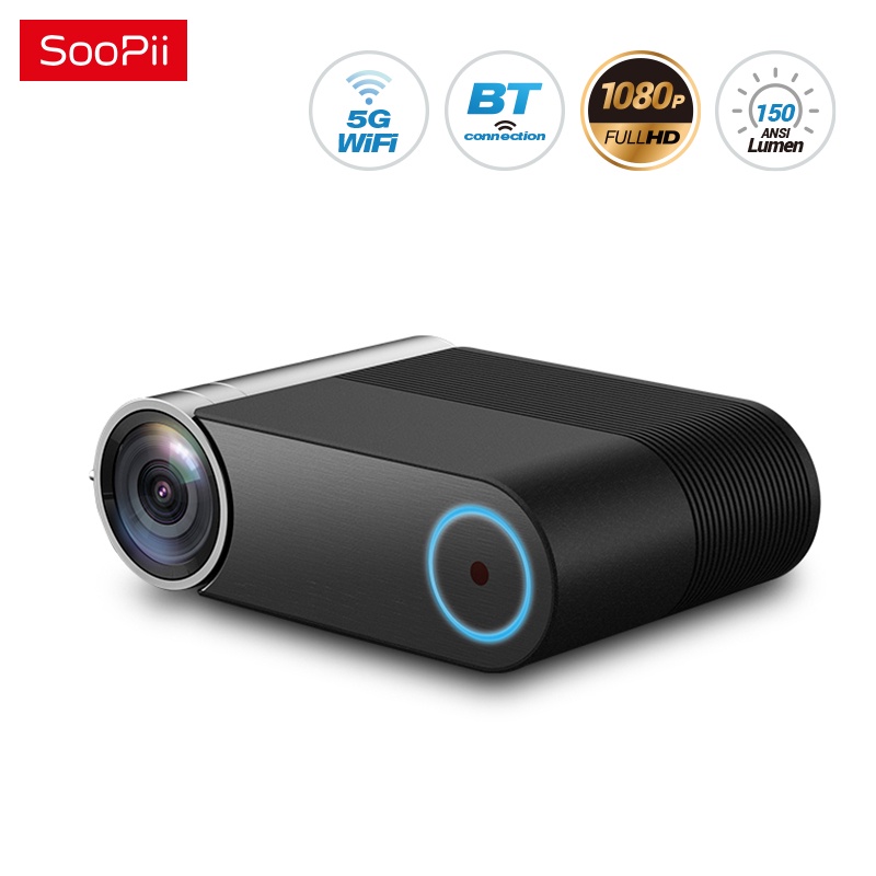 SooPii LCD Projector1080P Projector72W Dolby Audio Projector Can cast ...