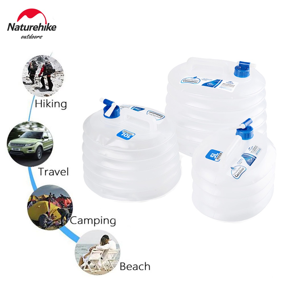 Naturehike 10L Collapsible Water Bottle Portable Foldable Water Bucket ...