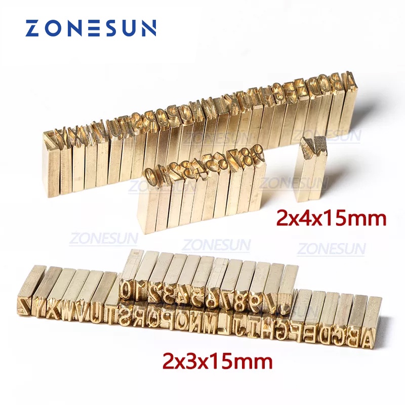 ZONESUN 3mm 4mm Character Set of Coding Machine Letter Number Symbol ...