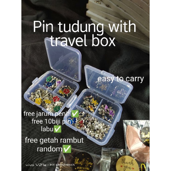 PIN TUDUNG WITH TRAVEL BOX | Shopee Philippines
