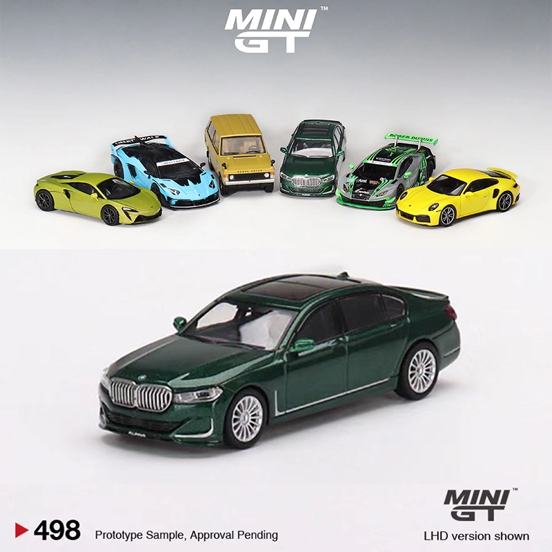 MINIGT 1:64 Model Car BMW Alpina B7 xDrive Alpina Green Metallic Alloy ...