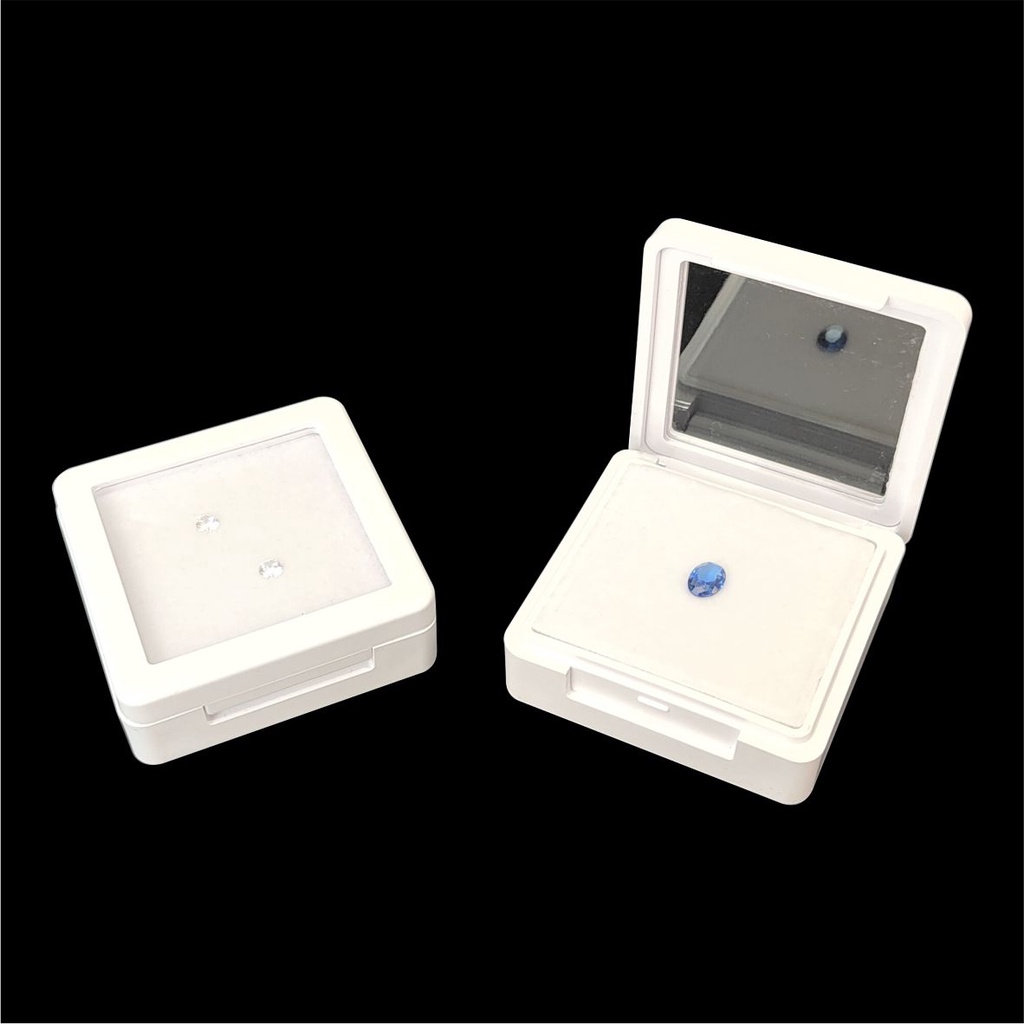 Lemtools White Plastic Diamond Box Loose Gemstone Storage Display Case ...