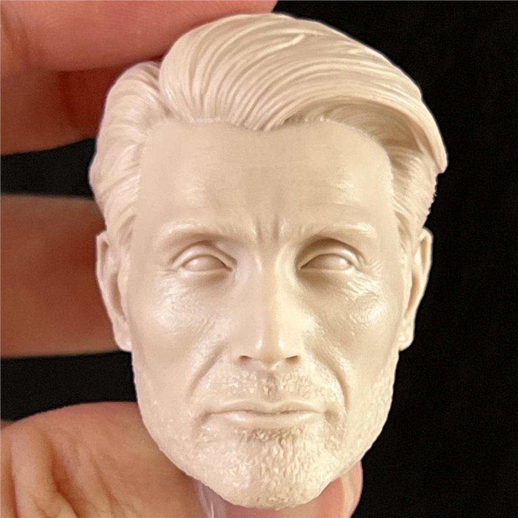 1/6 White model Uncle Mai Hannibal Head Sculpture Battle Royale Casino ...