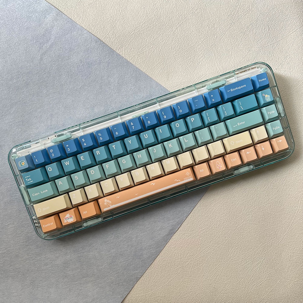 Summer Beach keycaps cherry profile Five Side DYE SUB PBT gradient ...