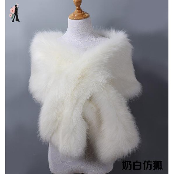 FAUX FUR Shawl Prom Bridal New mink fur coat Autumn and winter new ...
