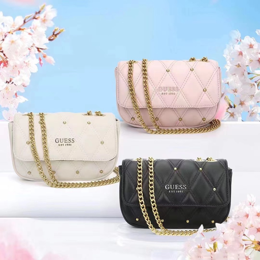 GUESS Women's Fashion Shoulder Bag Chain Bag Rhombic Cross body Small ...
