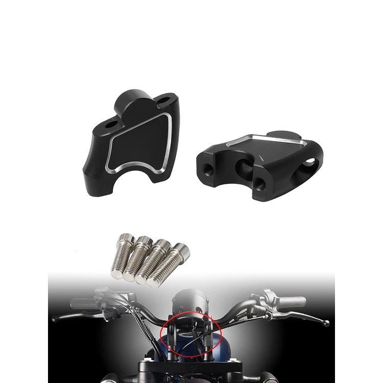 Motorcycle Handlebar Mount Clamp Lifter Bar Clamps Riser Raised ...