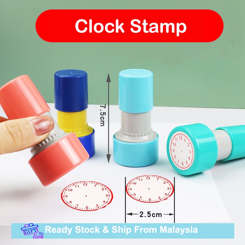 Clock Stamp Time Teaching Aids Stamps Learning Learning Clock Time ...