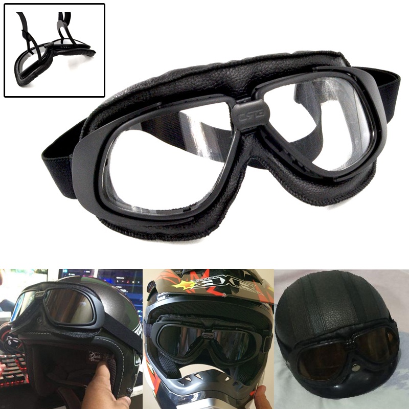Retro Vintage Aviator Pilot Bikes Motorcycle Racing Goggles Eyewear ...