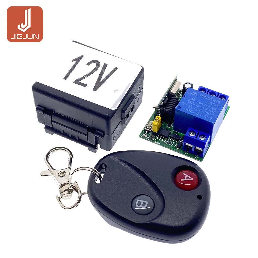 433Mhz RF Remote Control Wireless Switch DC 5V 12V 1CH 2 Way Relay ...