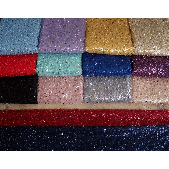 Handmade Beads heavy beaded sequins net fabric wedding dress clothing ...