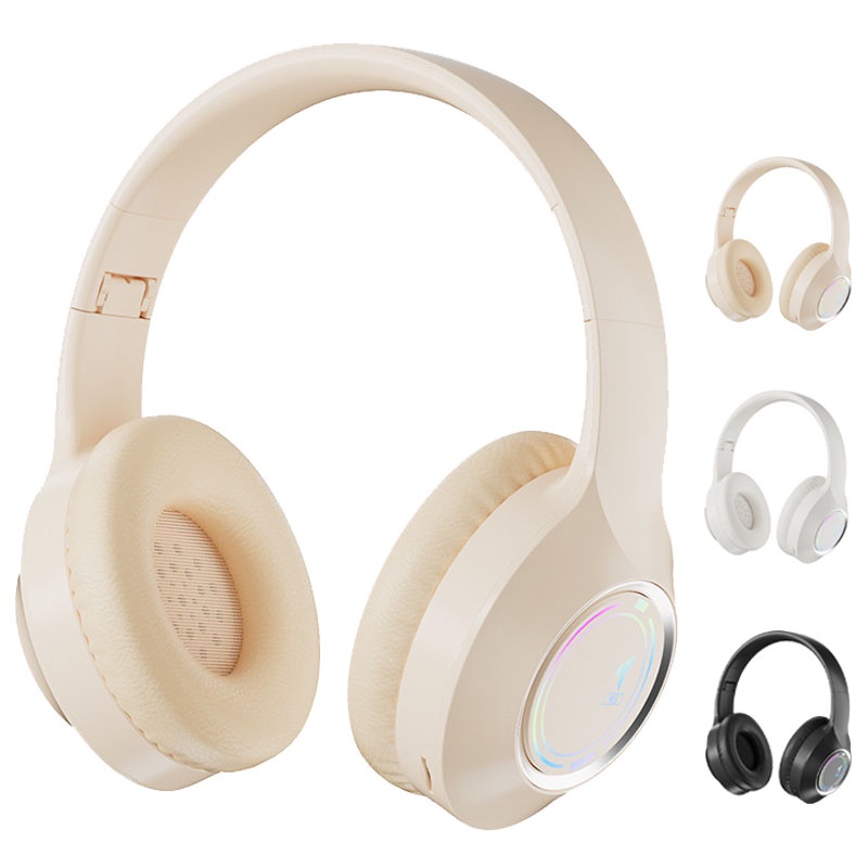 M3 RGB Light Wireless Headphones HiFi Bluetooth Headset with Mic Stereo ...