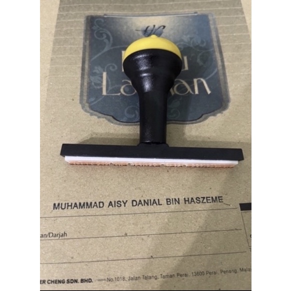 Rubber stamp /Chop Nama Buku Latihan rumi / Jawi / stampad lain beli ...