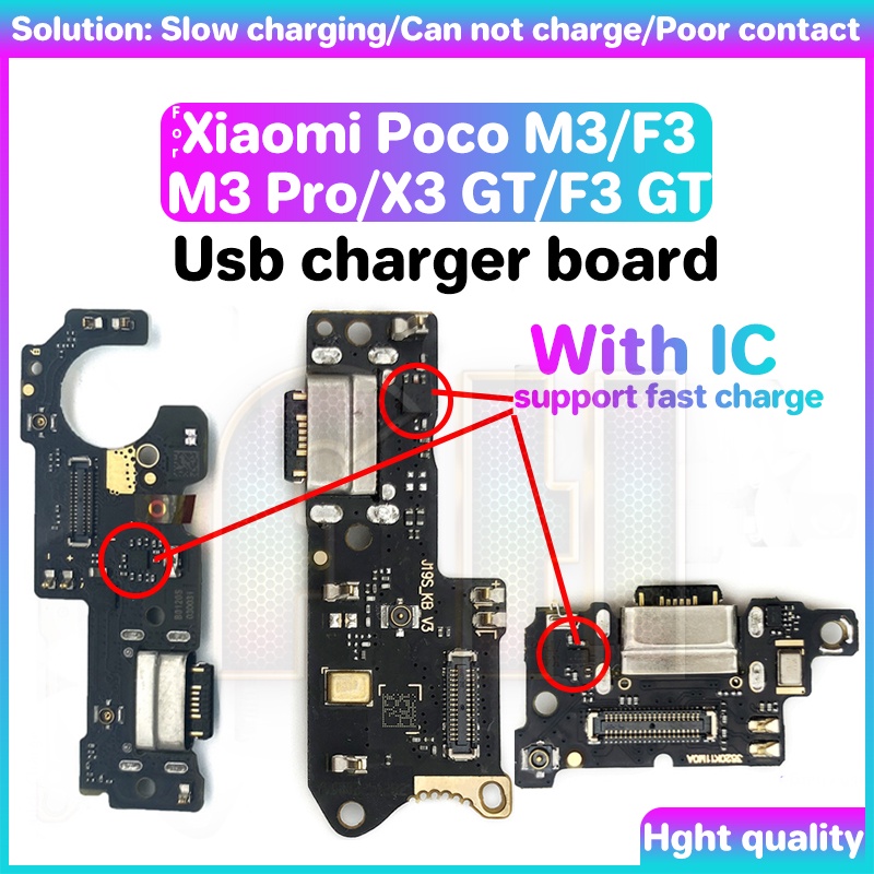 USB Charging charger port board for Xiaomi Poco M3 F3 X3 Pro GT with IC ...