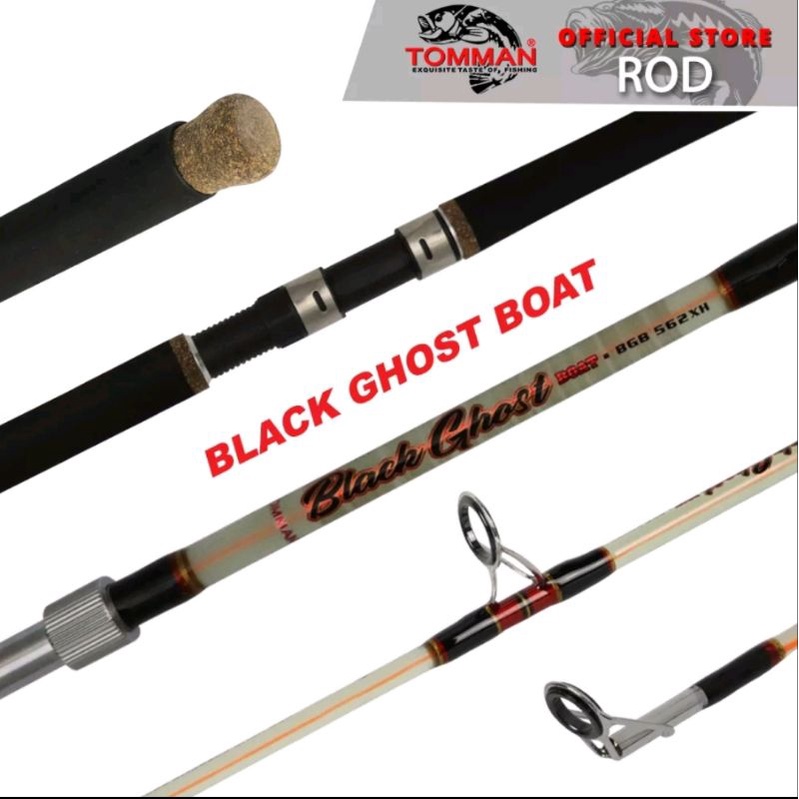 MAA (5'0ft-7ft) Tomman Black Ghost Boat Rod Bot Pancing (Maxdrag 12kg ...