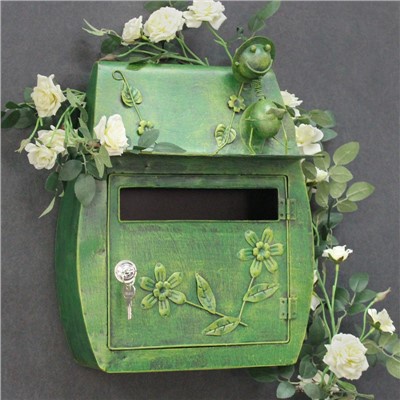 Metal Letter Box Wall Mount Mail Box With Keys Lock Home Shcool ...