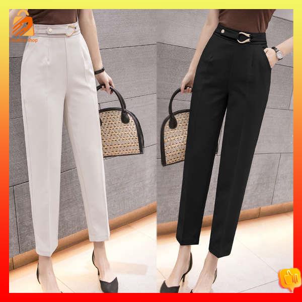 slacks pants women high waist slacks for women European Station Pants ...