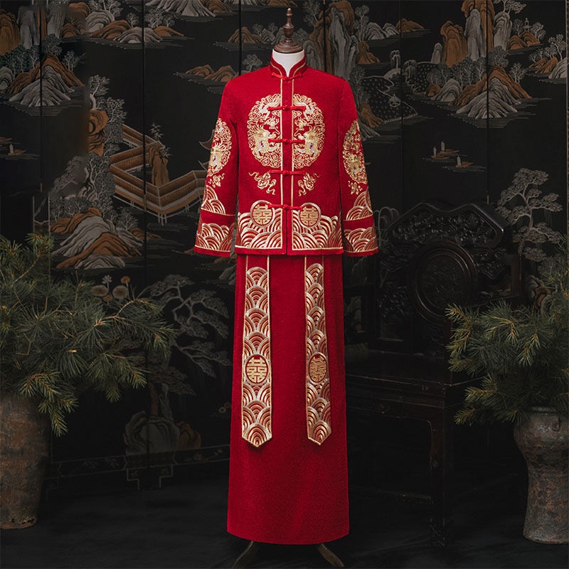 Men's Xiuhe Clothing 2023 New Chinese Style Wedding Gown Groom's ...