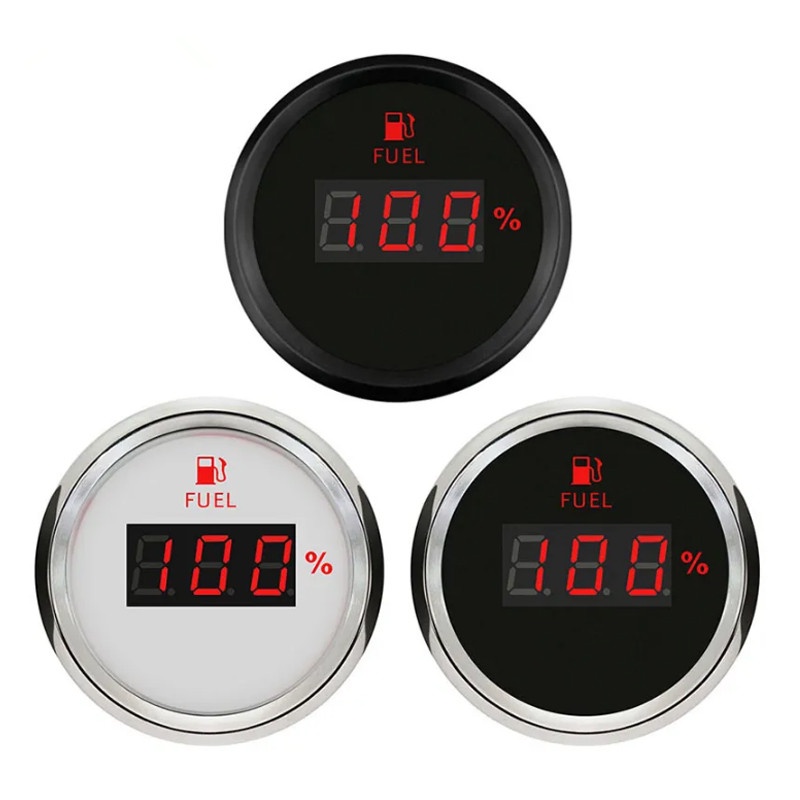 Auto 52mm Digital Fuel Level Gauges 0-190ohm 240-33ohm Boat Fuel Tank ...