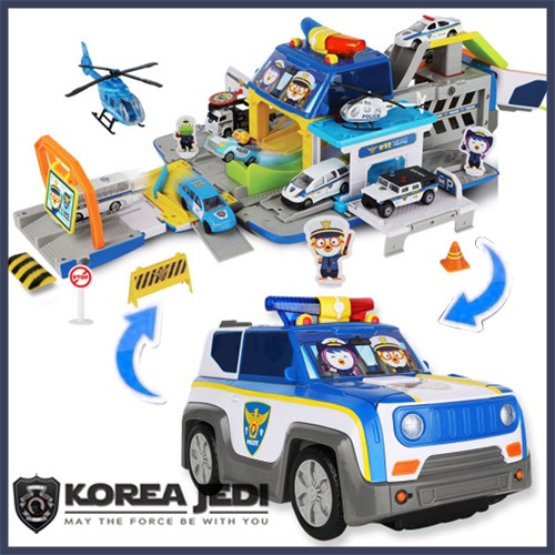 Pororo and Friends - Pororo Transformation Police Car Play Set with 3 ...