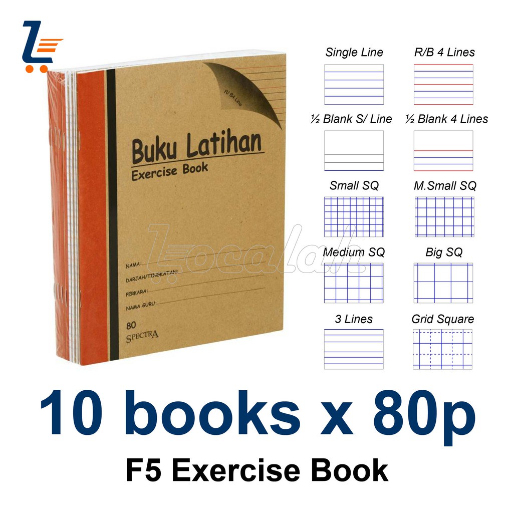 10 books 80P Craft Exercise Book / Buku Latihan / Buku Tulis 练习簿 ...