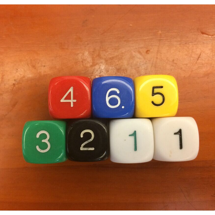 Yixi 16MM Number Dice 1-6 (Not Points) Dungeons and Dragons D6 Rounded ...
