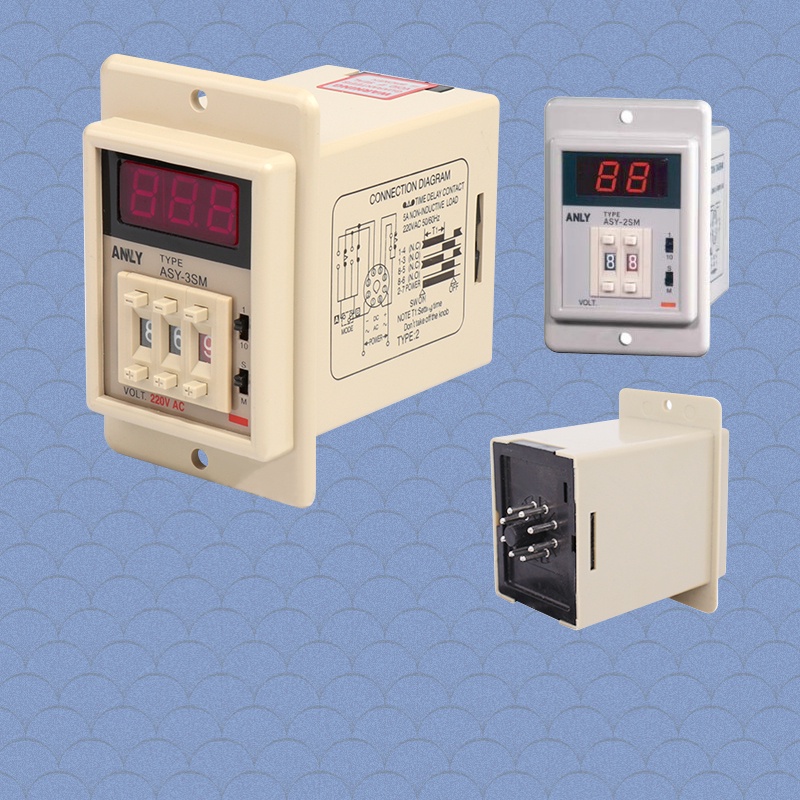 Asy-3sm Time Relay ANLY-2SM Timer 999 Delay 220V Timed Multi-Timed 24V Second S Ann | Shopee ...