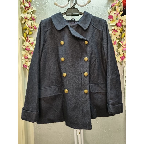 Winter Wool Jacket Navy Blue Tag 14 (L) | Shopee Philippines