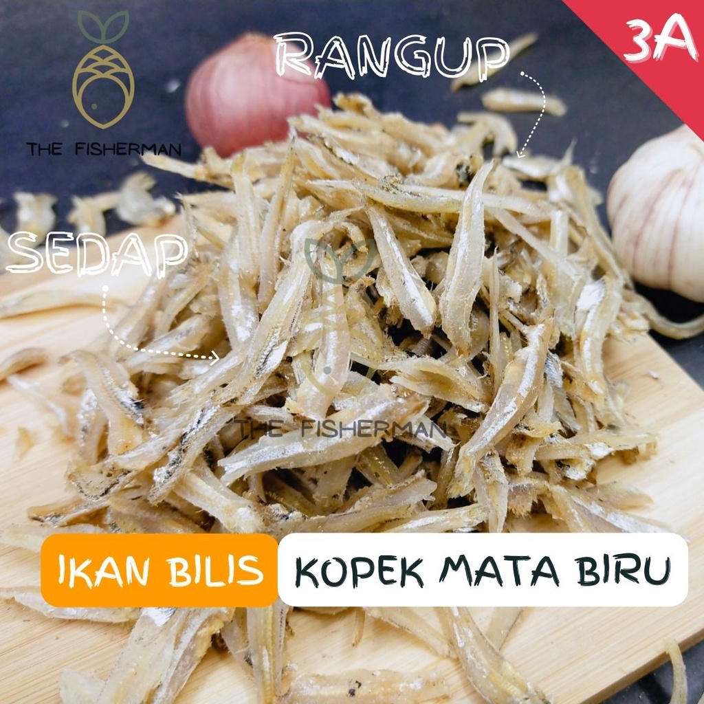 MATA Blue Eye Bilis Fish Kopek 1kg 3A Sabah Bilis Fish 1kg Dried ...
