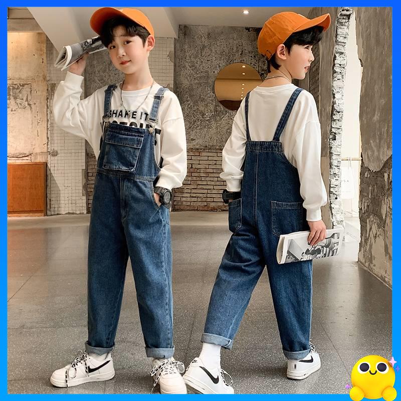 jumper for kids girl Boys' Pocket Workwear Denim Backband Pants Spring ...