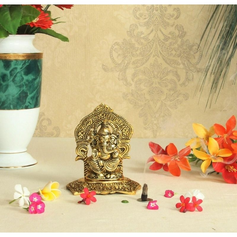 Metal stones Lord Ganesh Murti Idol/ Home Décor/ Ganesha Statue ...