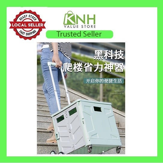 Creative Fashion Foldable Shopping Cart Grocery Shopping Trolley ...