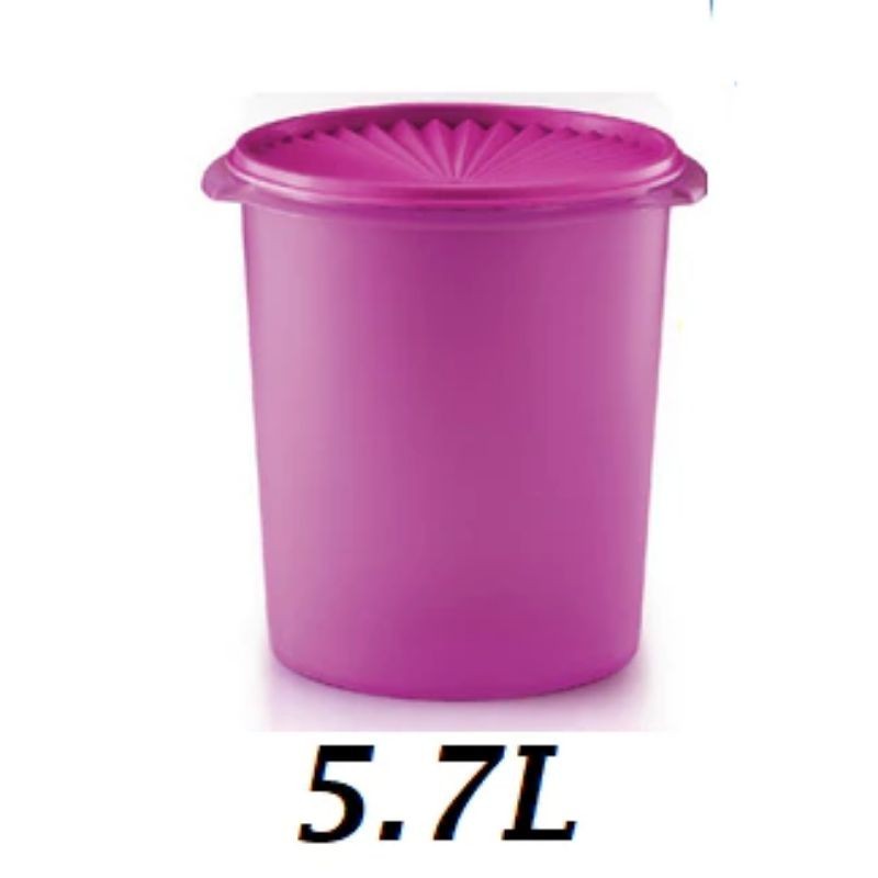 Tupperware Deco Canister 5.7L purple food container Bekas kuih raya kedap udara Tong tall ...