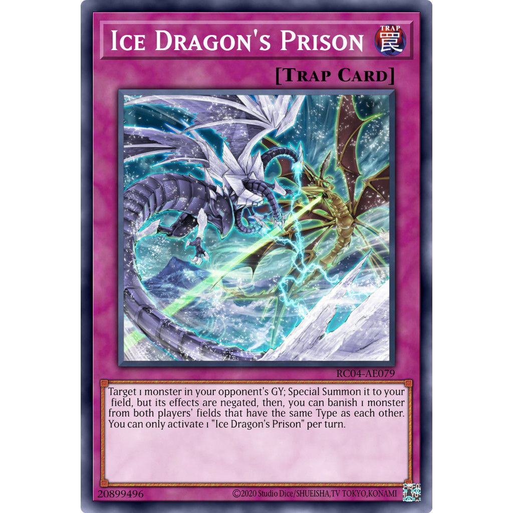 [Mengyou Card] Yu-Gi-Oh RC04-AE079 (SR/CR/UTR/SER/ESR/QCSER) Dragon Ice ...