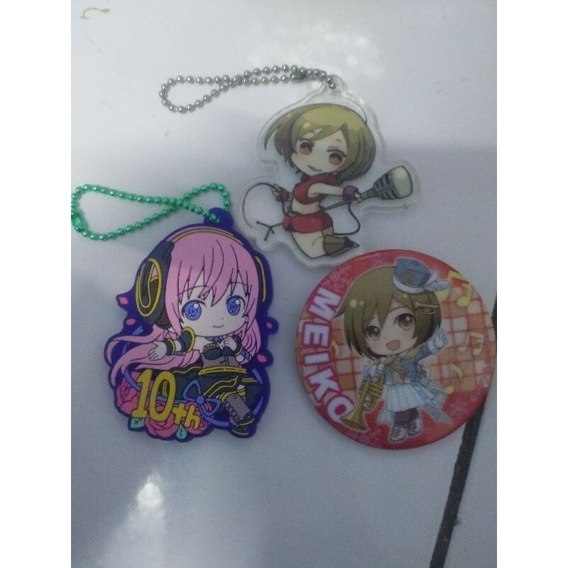 Vocaloid Megurine Luka & Meiko Official Keychain & Badge | Shopee ...