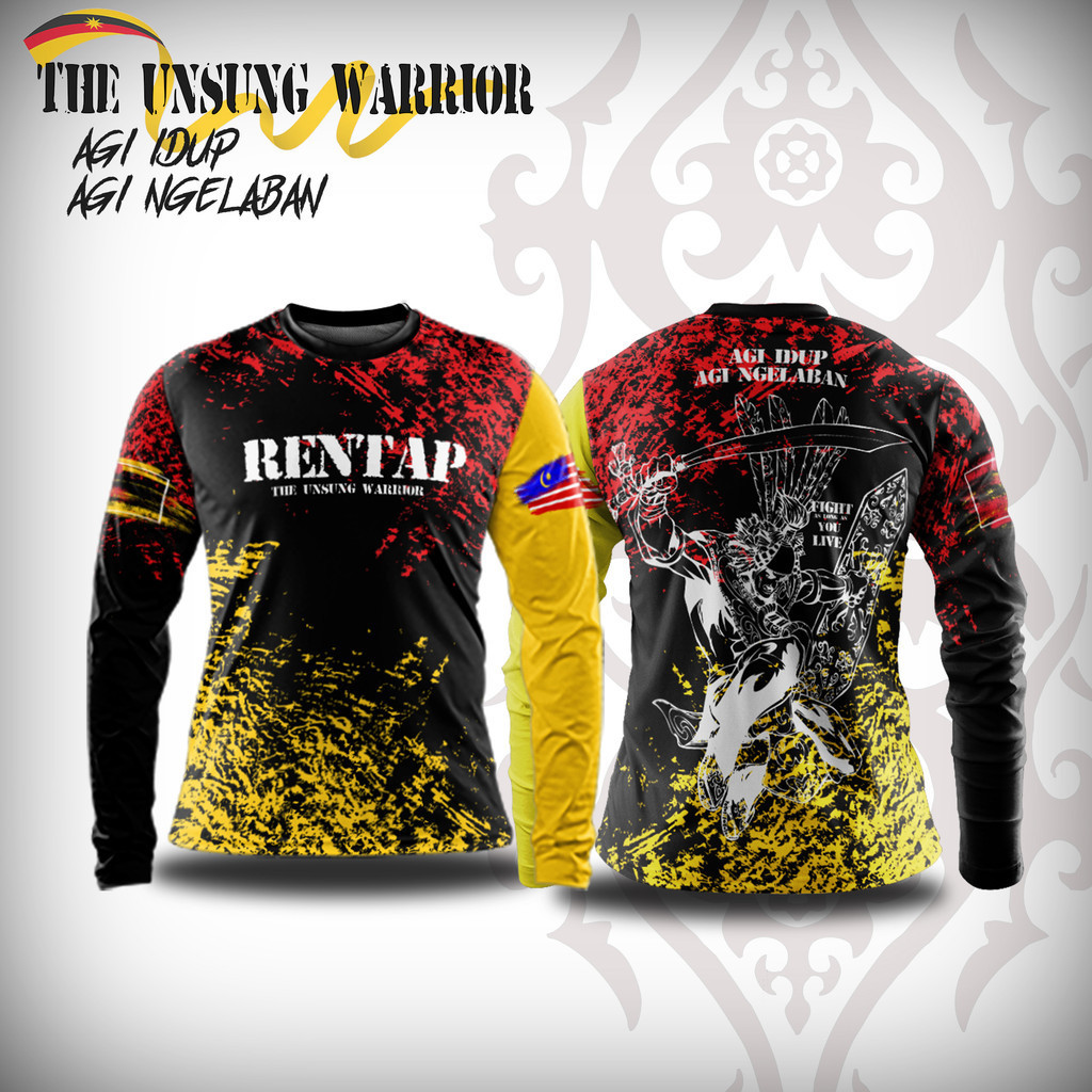 Tshirt RENTAP Black Edition Baju Sarawak Sublimation Unisex Short ...